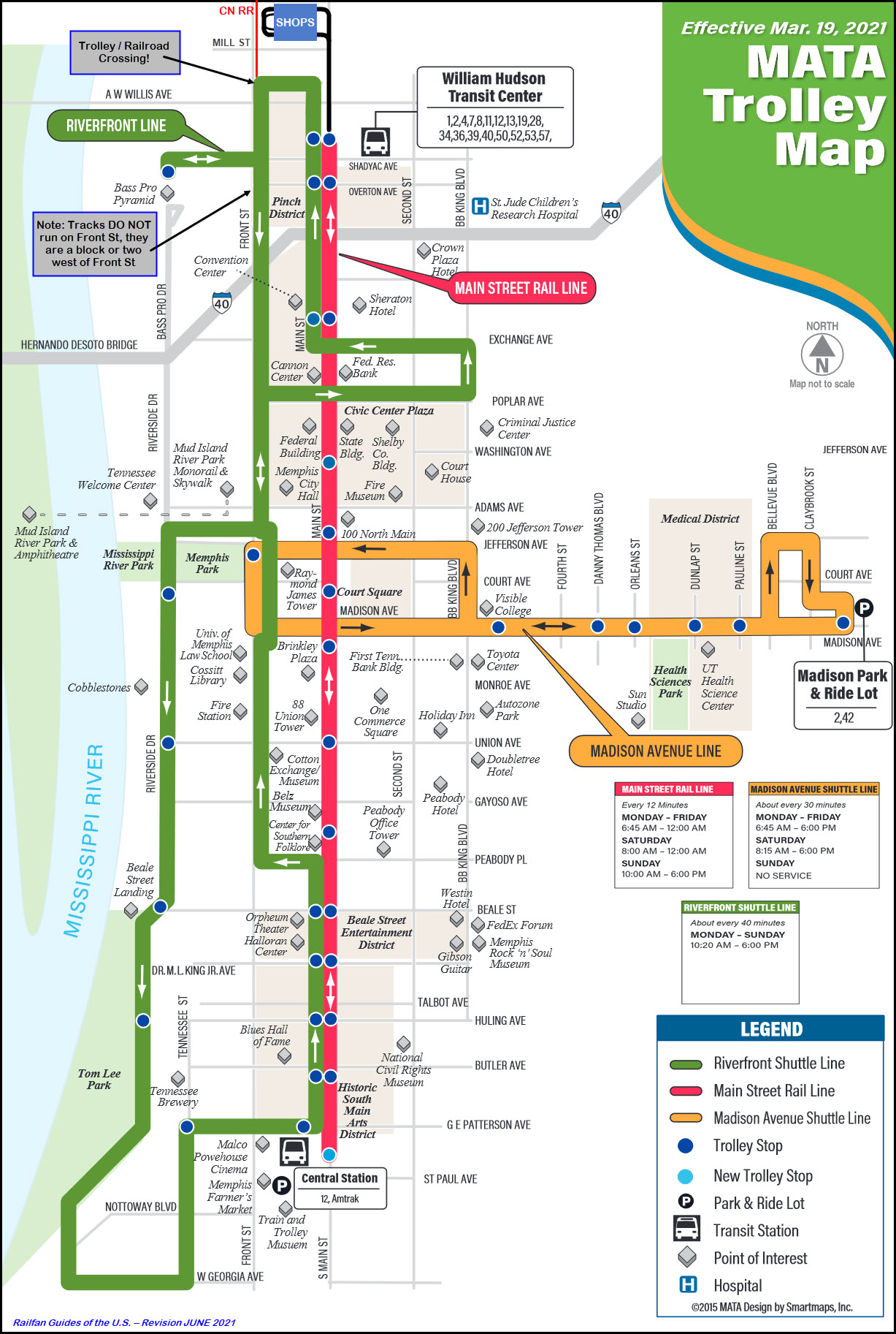Streetcar/Train Grade Crossings in the U.S.