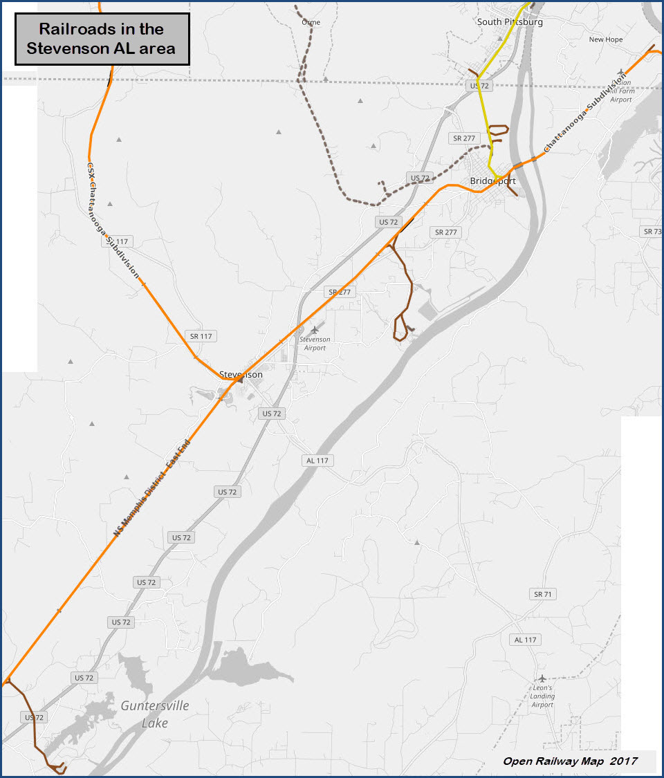 Stevenson AL Railfan Guide