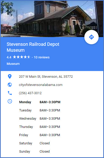 Stevenson AL Railfan Guide
