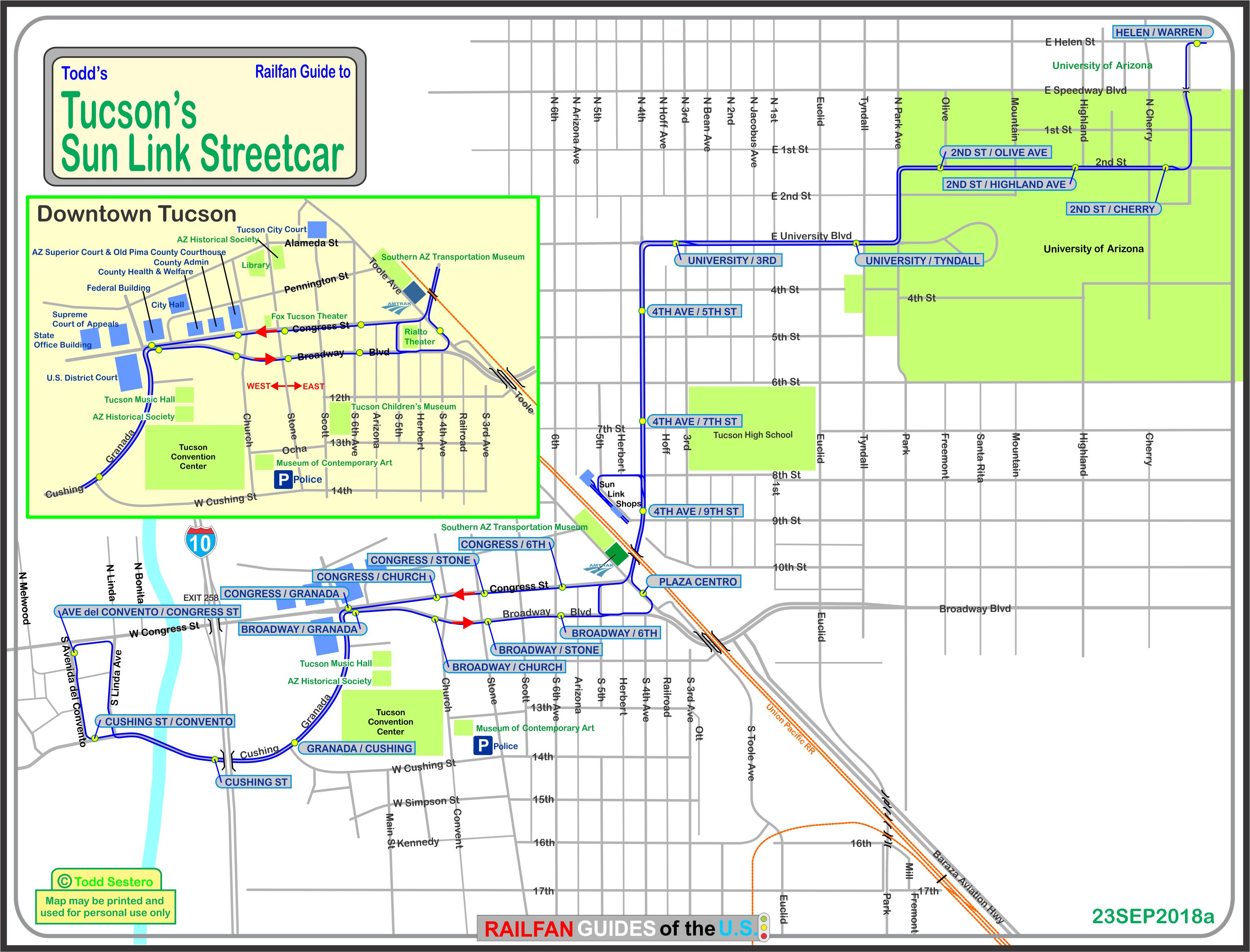 Sunlink Railfan Guide - Tucson AZ