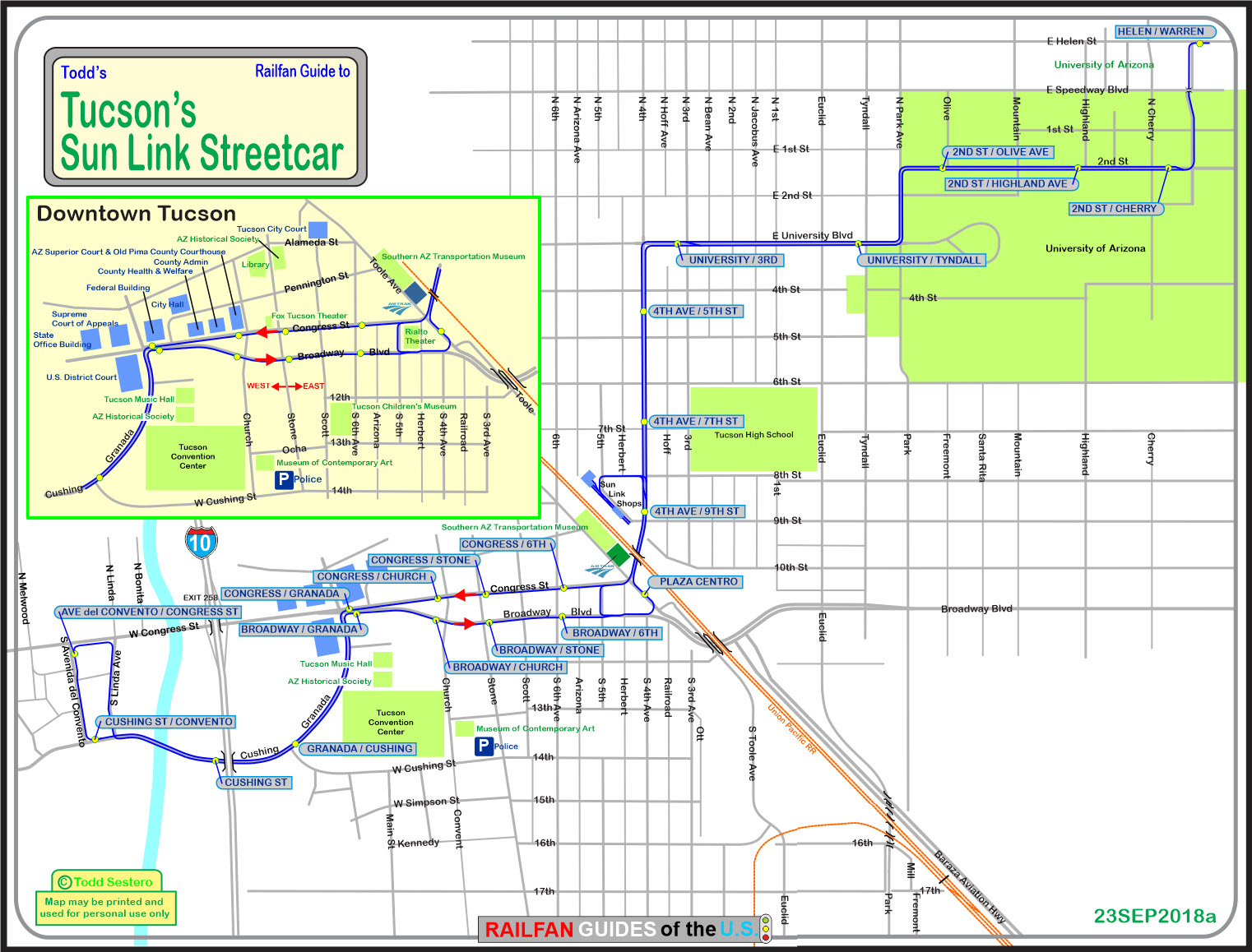 Sunlink Railfan Guide - Tucson AZ