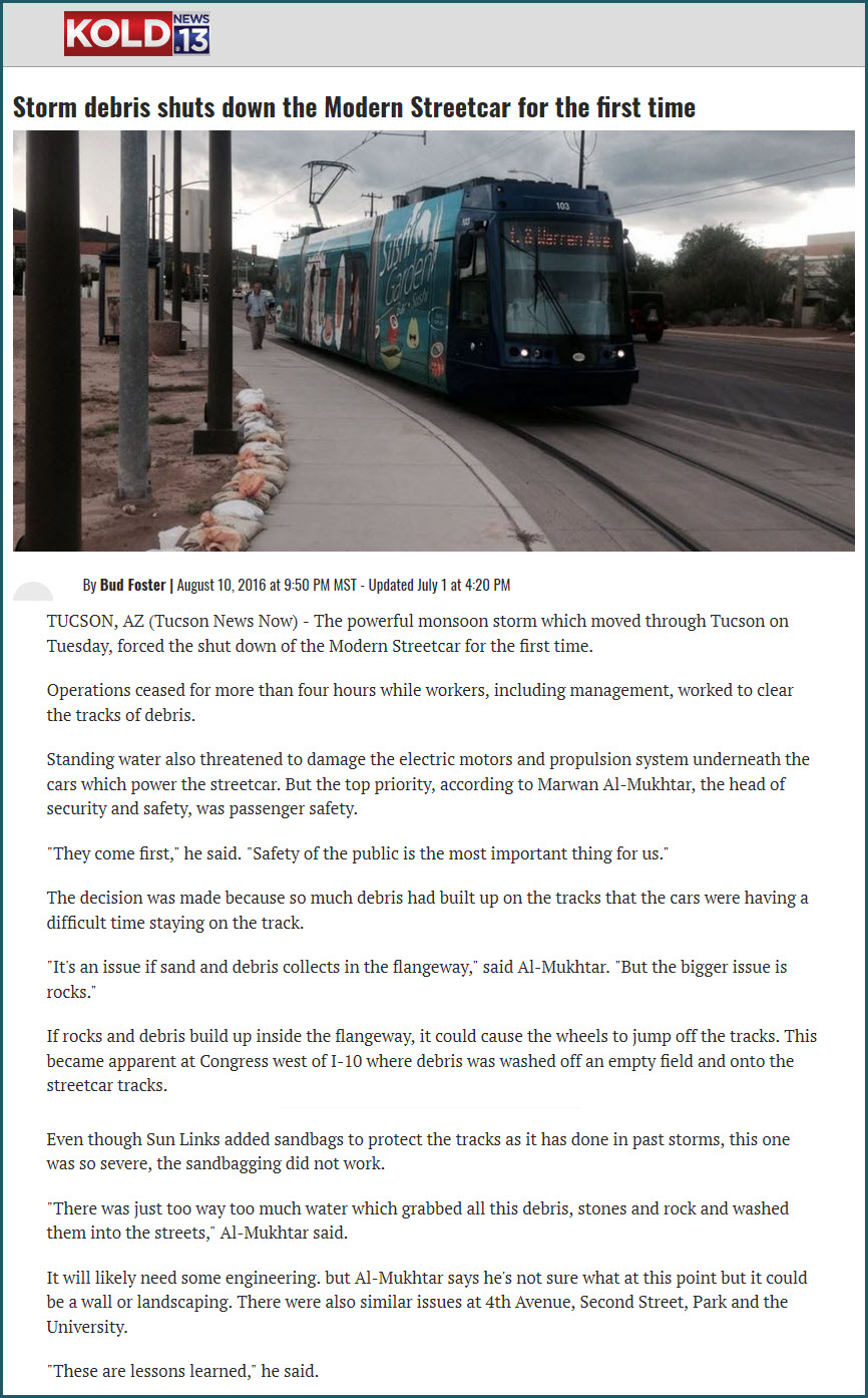 Sunlink Railfan Guide - Tucson AZ