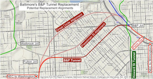 Baltimore's B&P Tunnel - Railfan Guide