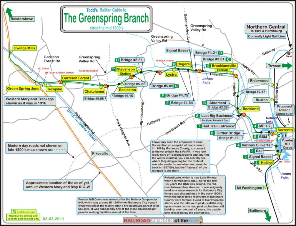 PRR's Greenspring Branch - Baltimore Railfan Guide
