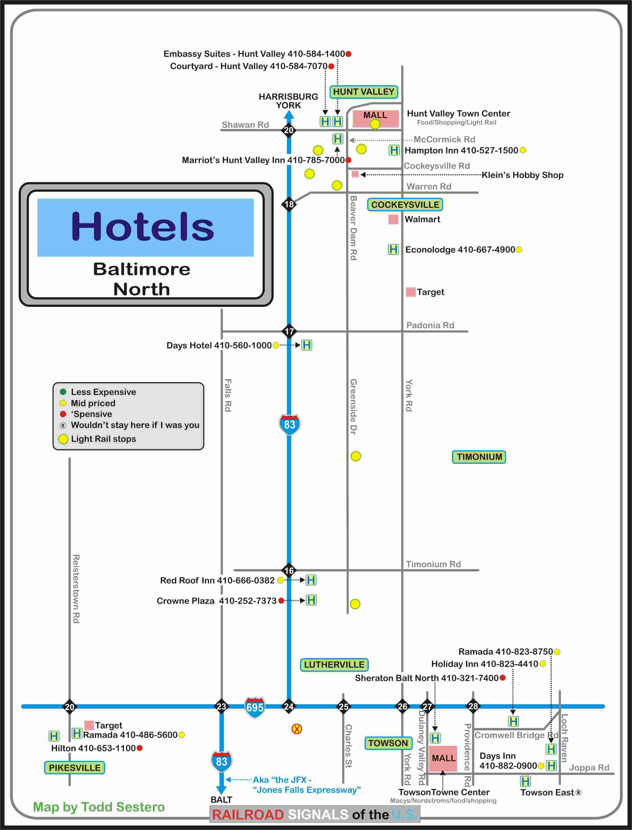 Baltimore Railfan Guide - Hotels