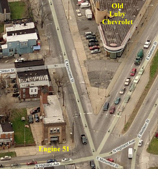 Baltimore Railfan Guide - Map 10 - East Baltimore