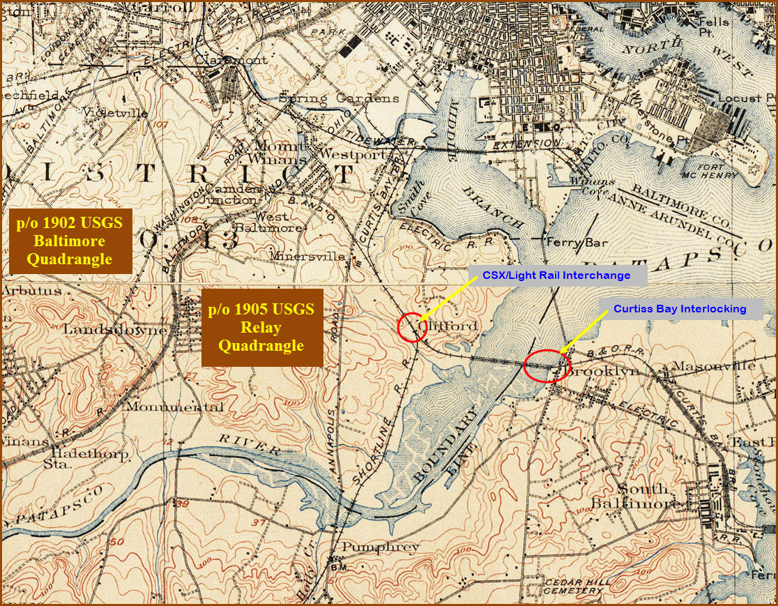 Baltimore Railfan Guide - Map of the South side of Baltimore
