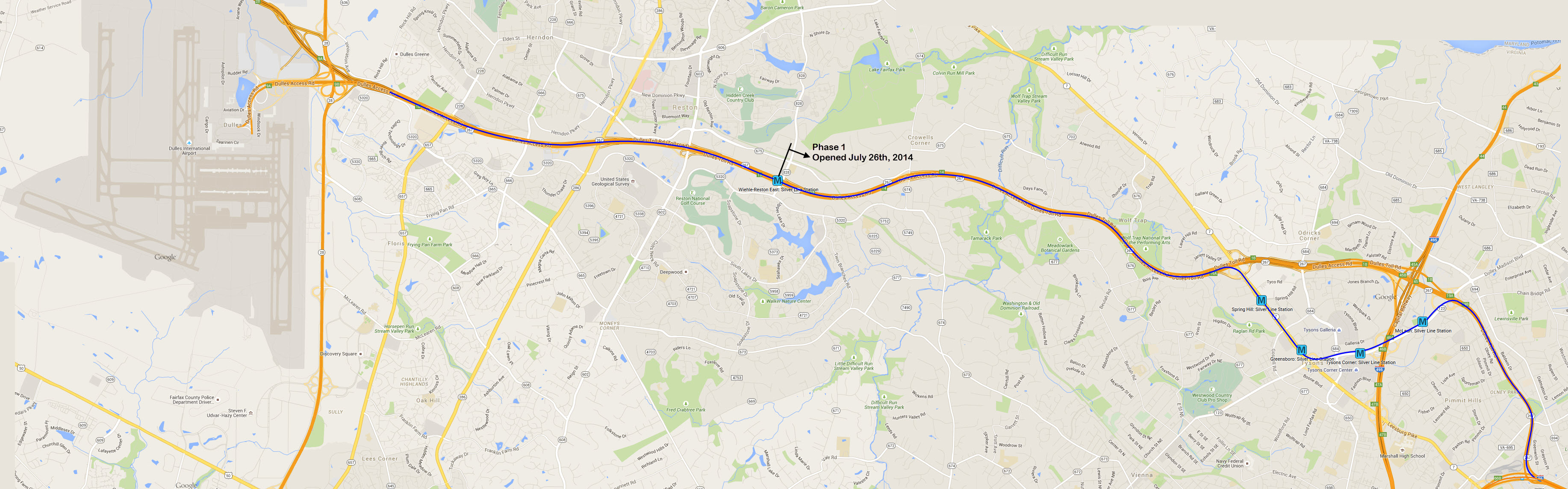 the DC Metro System - The Silver Line