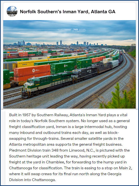 Inman and Tilford Yards - Atlanta Railfan Guide RSUS
