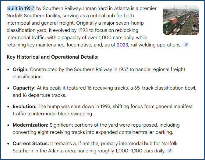 Inman and Tilford Yards - Atlanta Railfan Guide RSUS
