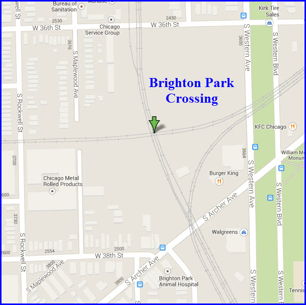 Chicago IL Railfan Guide - Crossings