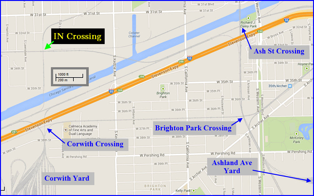 Chicago IL Railfan Guide - Crossings