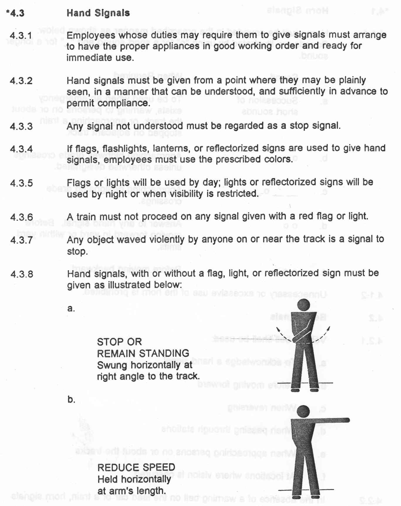 Train Conductor Hand Signals