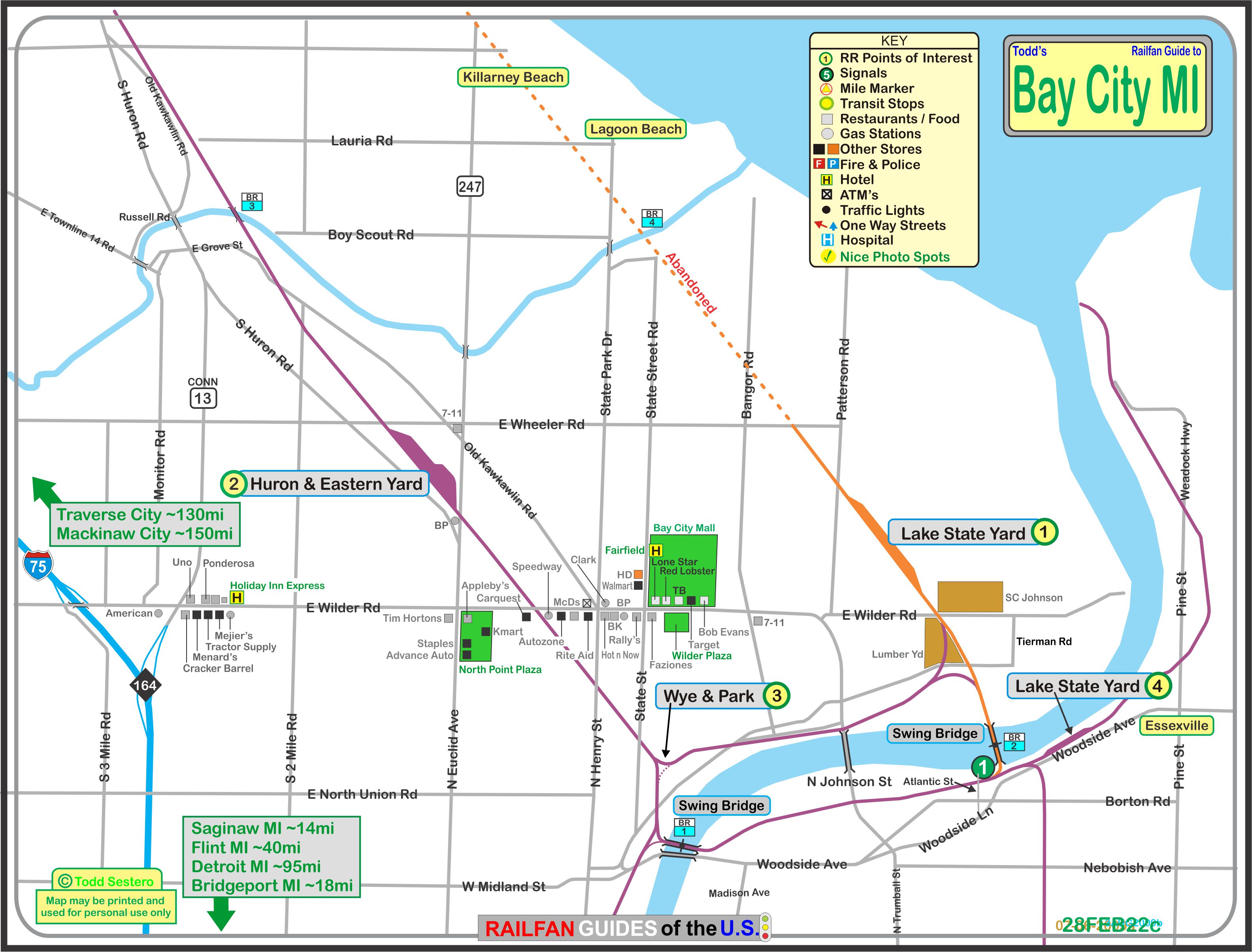 Bay City MI Railfan Guide