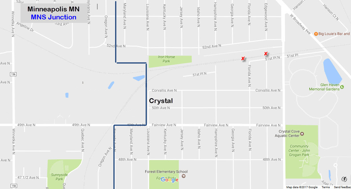 Minneapolis MN Railfan Guide Map 1 - North