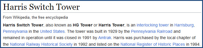 Harris Tower (Museum)- Harrisburg PA