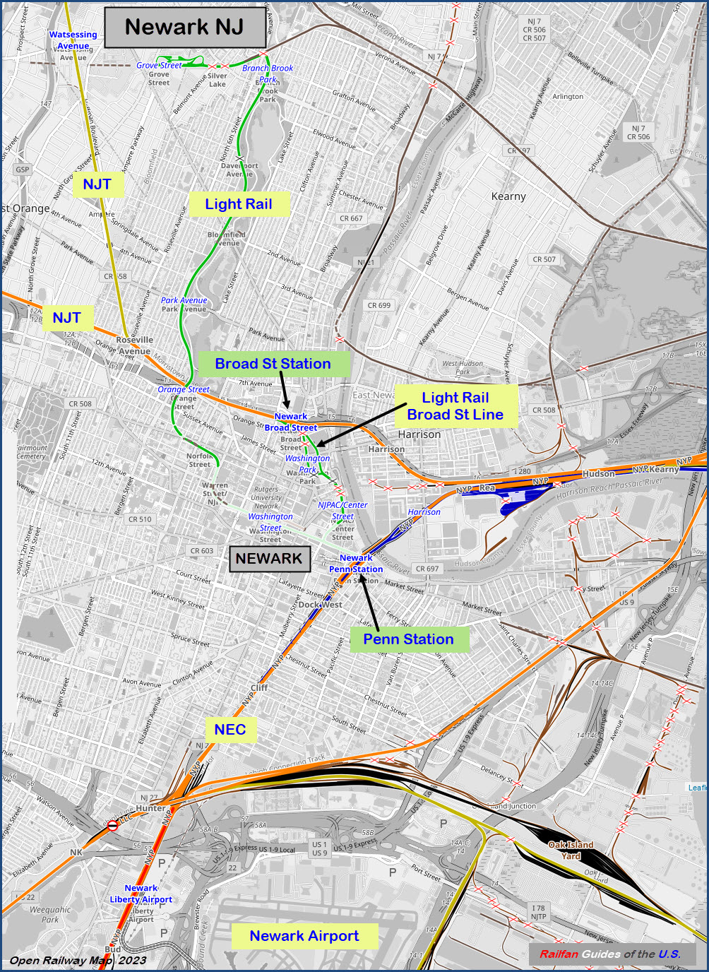 Railfan Guide to Newark NJ, RSUS