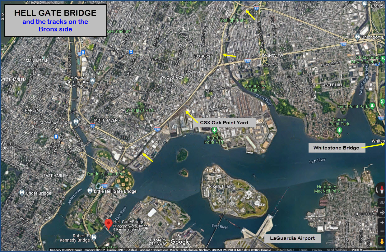 Hell Gate RR Bridge, New York City, Railfan Guide