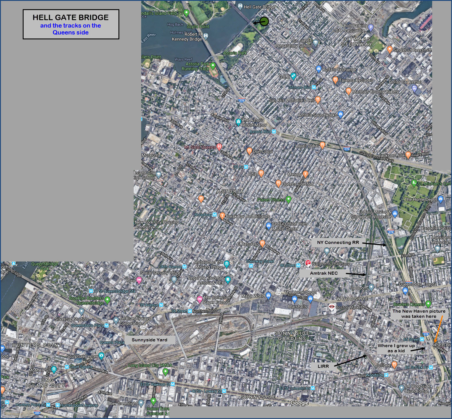 Hell Gate RR Bridge, New York City, Railfan Guide