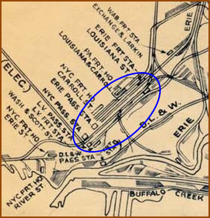 Buffalo NY Railfan Guide - Downtown/Map 1