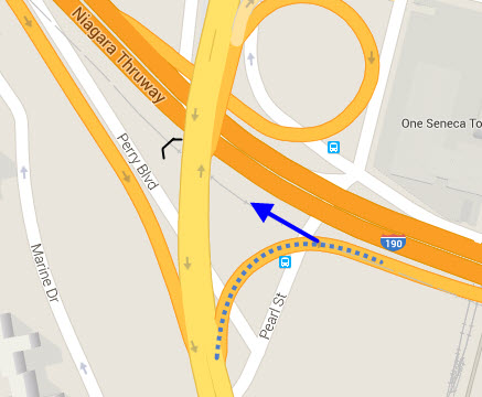 Buffalo NY Railfan Guide - Downtown/Map 1