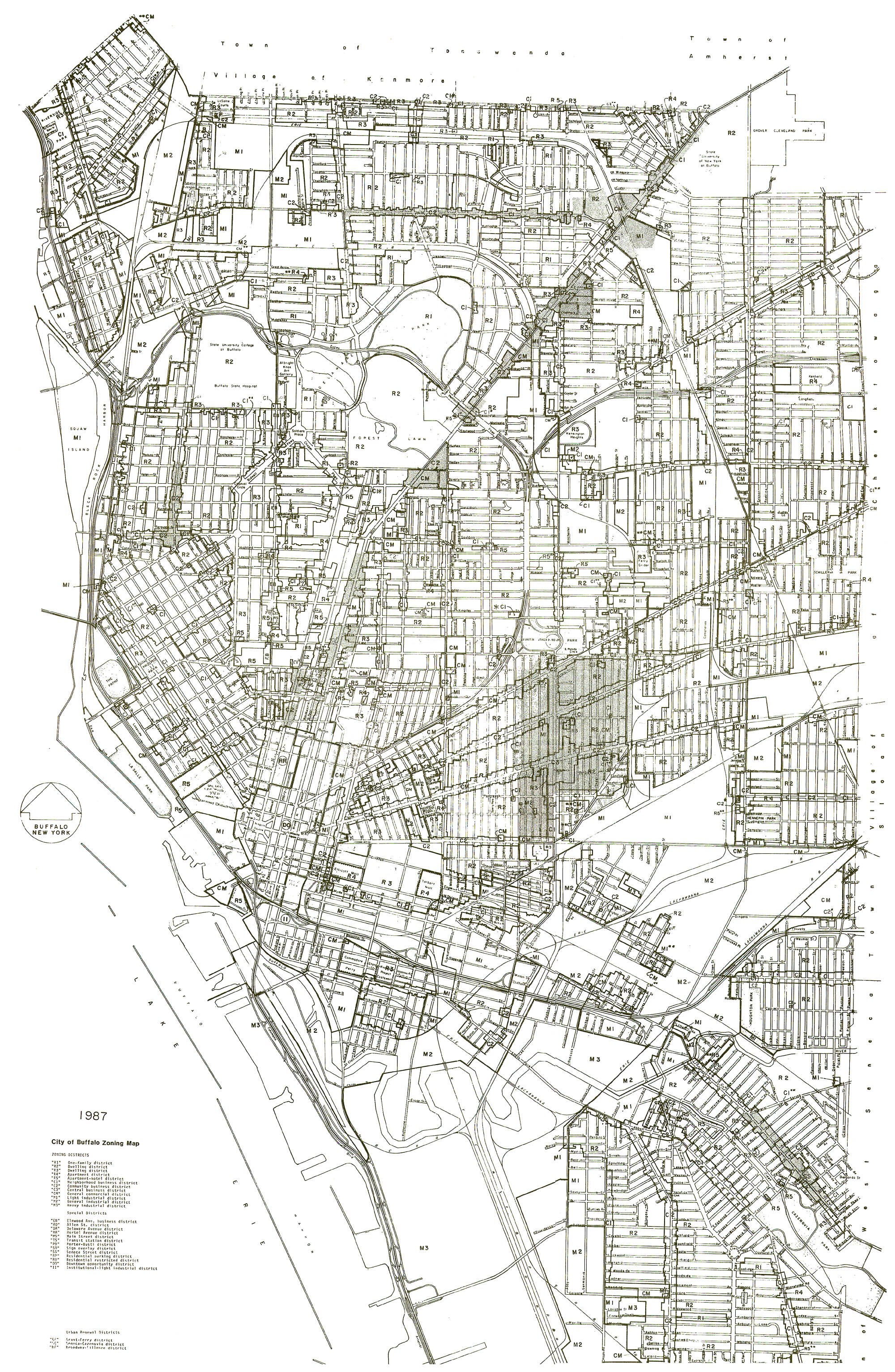 Buffalo NY Railfan Guide - Downtown/Map 1