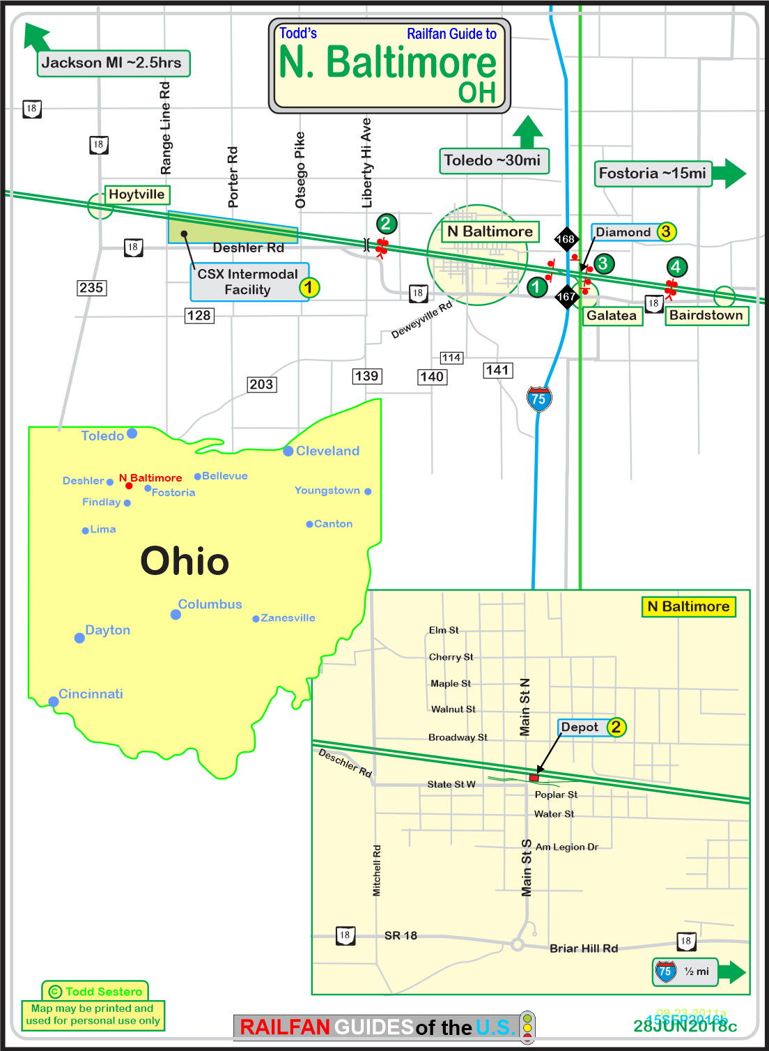 East Baltimore OH Railfan Guide