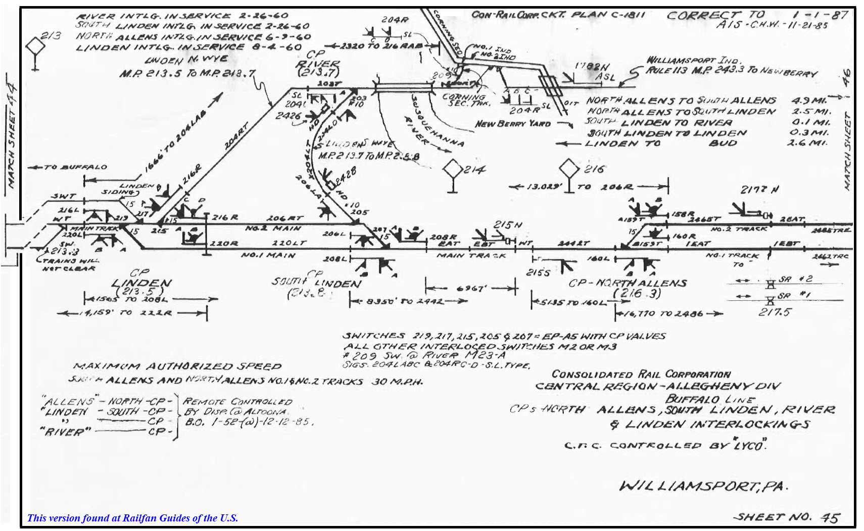 Linden & River Interlocking Railfan Guide, Nisbit PA