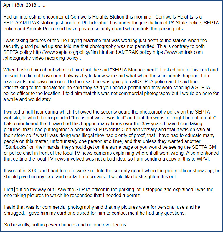 SEPTA Railfan Guide and Signals