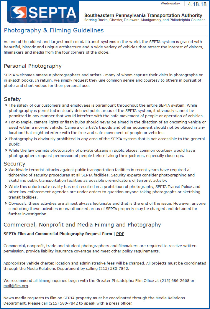 SEPTA Railfan Guide and Signals