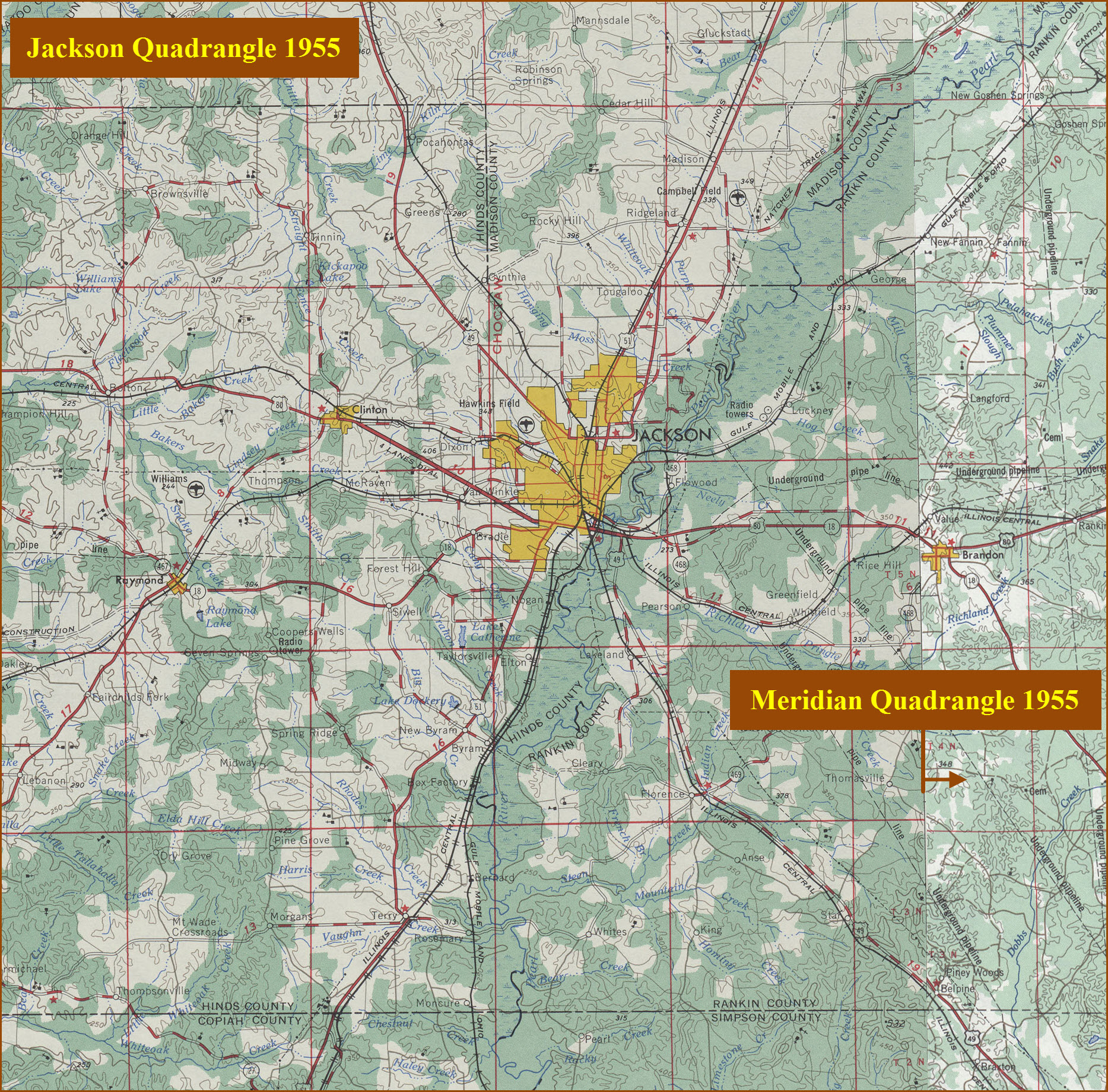 Jackson & Eastern System Map 1916-1926