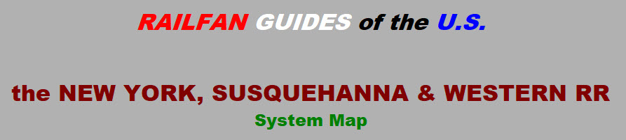 the New York, Susquehanna & Western RR System Map