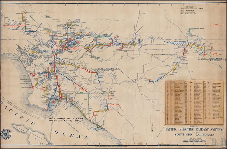 the Pacific Electric System Map