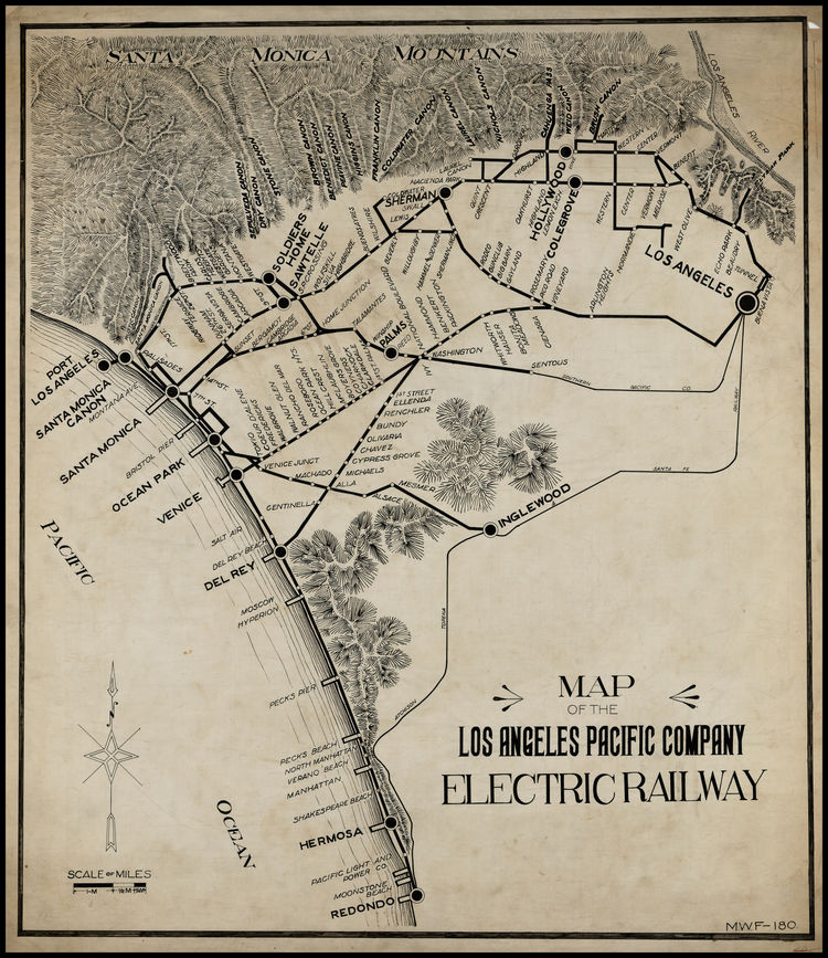 the Pacific Electric System Map