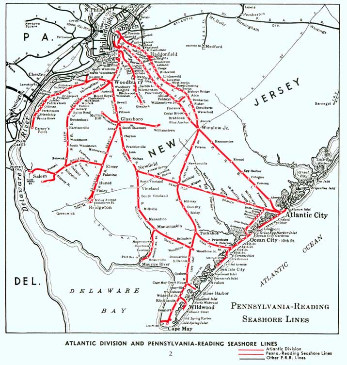 Pennsylvania-Reading Seashore Lines System Maps