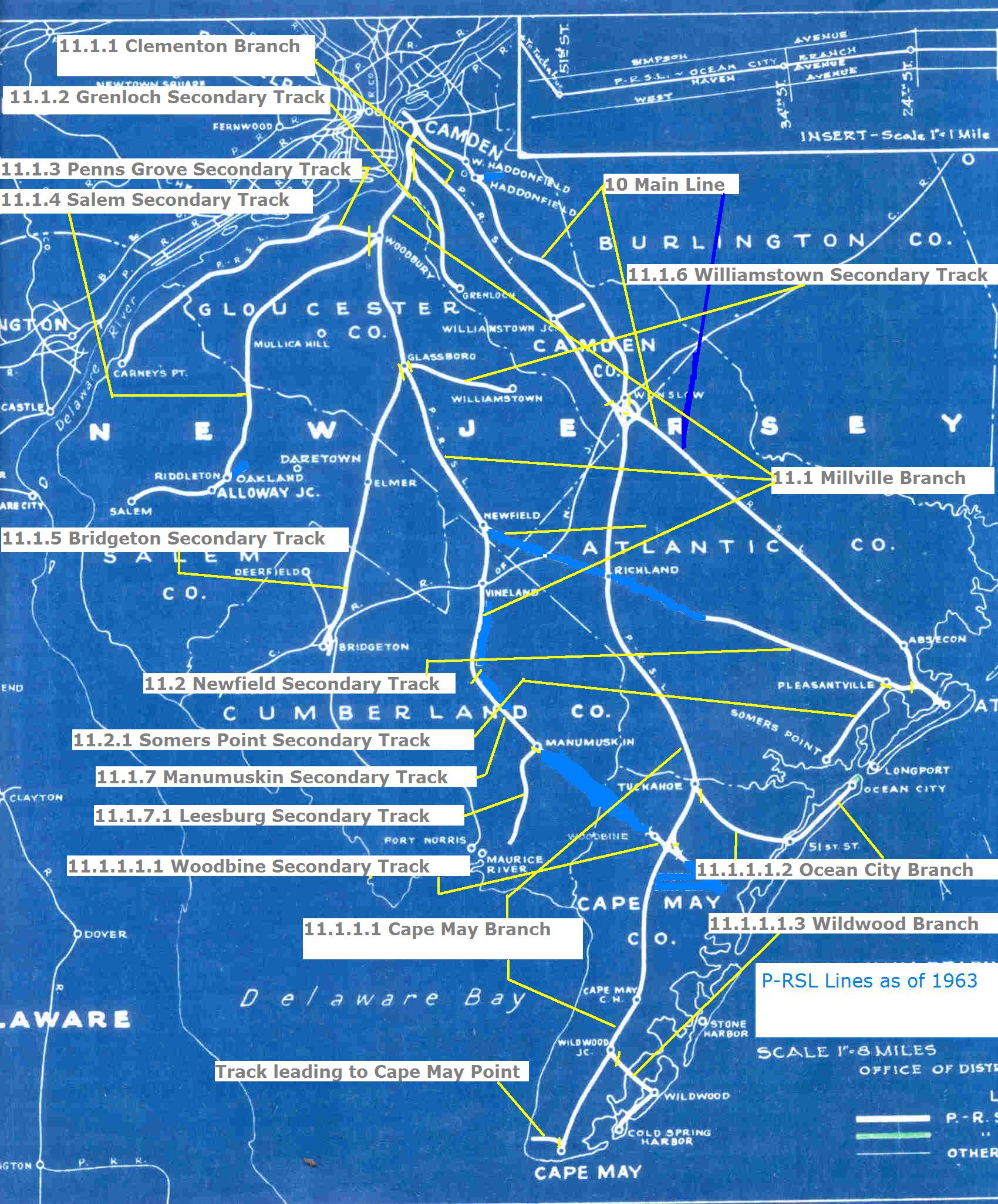 Pennsylvania-Reading Seashore Lines System Maps