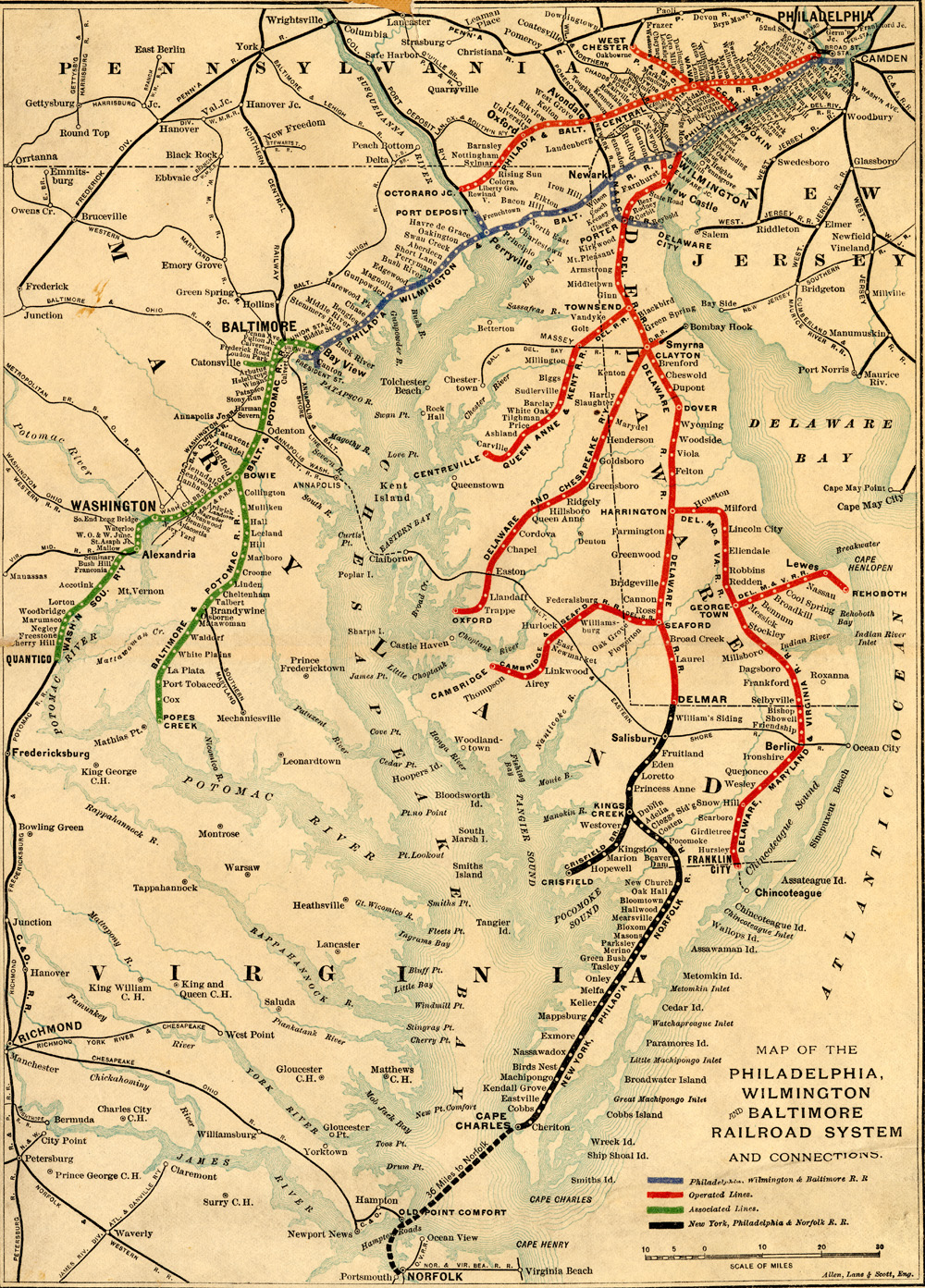 Philadelphia, Wilmington & Baltmore RR System Maps