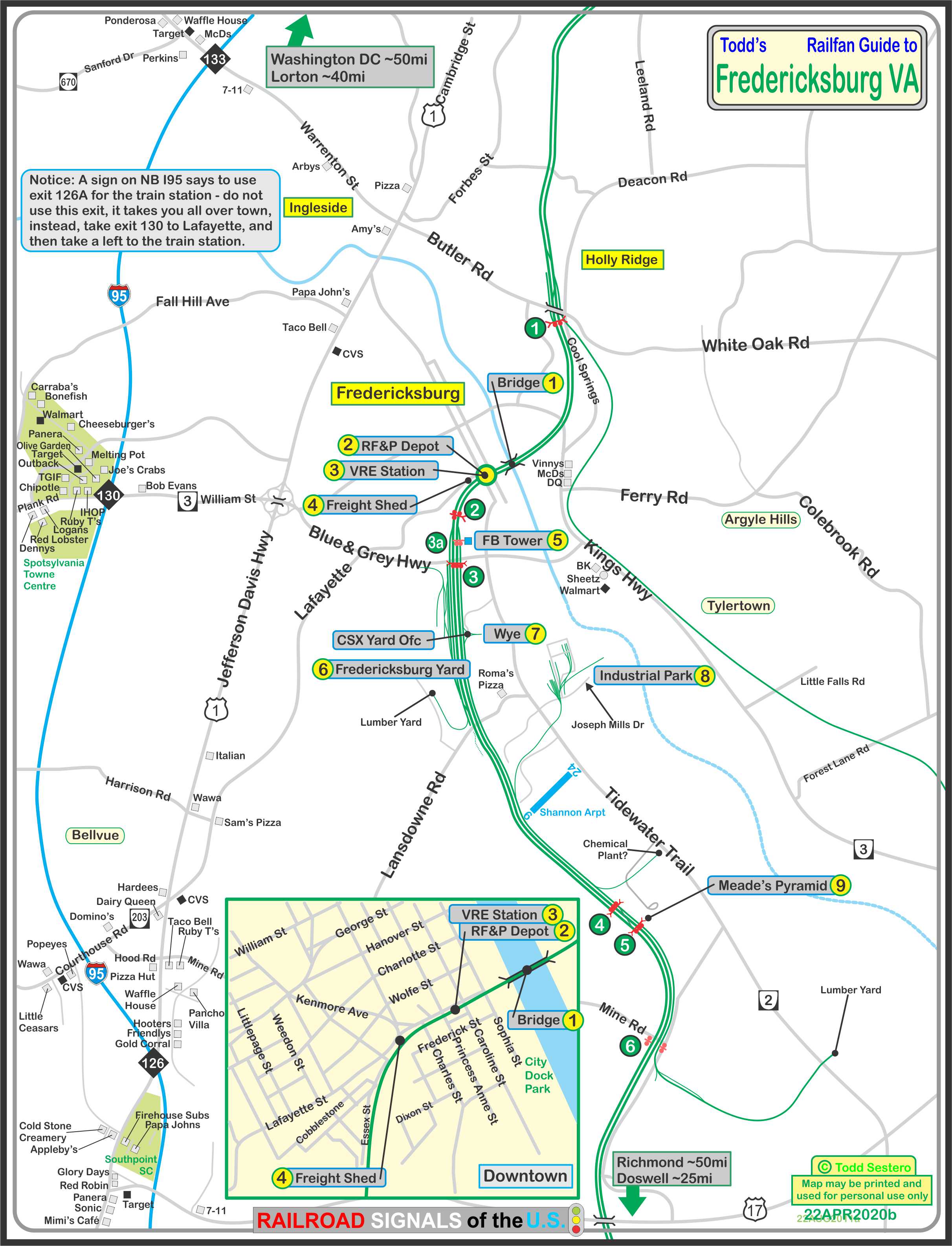 Railfan Guide to Fredericksburg VA